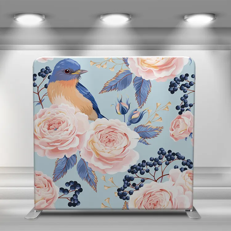 8ft portable fabric backdrops tube stands custom-made stretch pillow ...