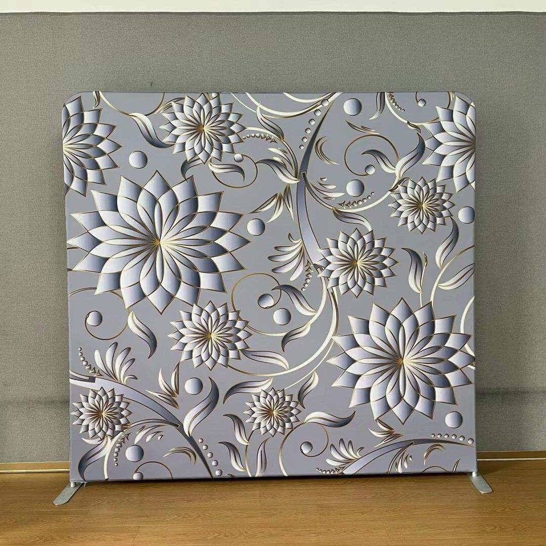 8ft portable fabric backdrops tube stands custom-made stretch pillow ...