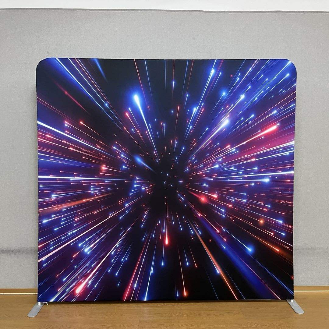 Custom Pillow Case Photo Booth Backdrop Vertical Tension Stands Fabric ...